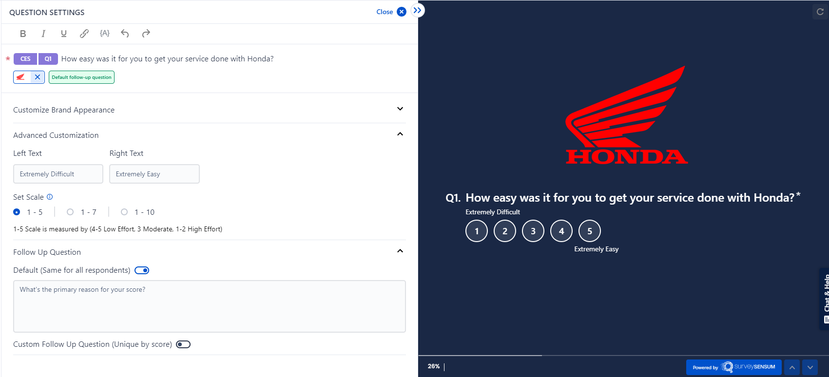 6 Simple steps to create a CES survey | SurveySensum