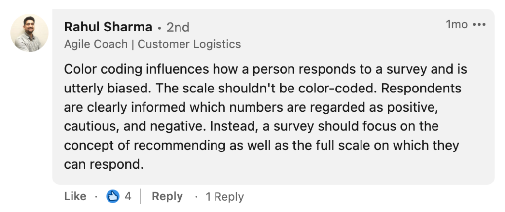 Expert Advise on the Impact of Color Coding the NPS Scale