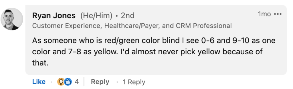 Expert Advise on the Impact of Color Coding the NPS Scale