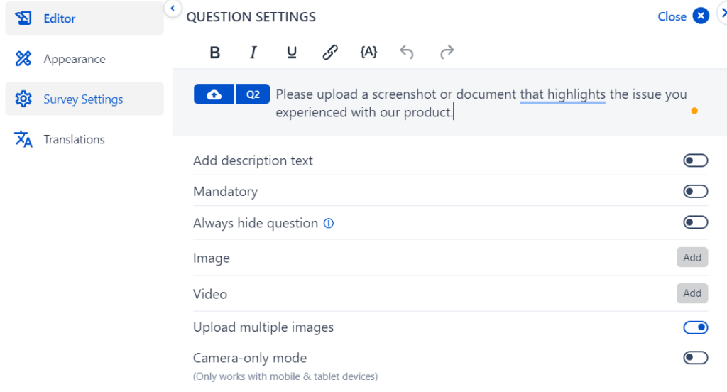 Supercharge Data Collection with File Upload Questions