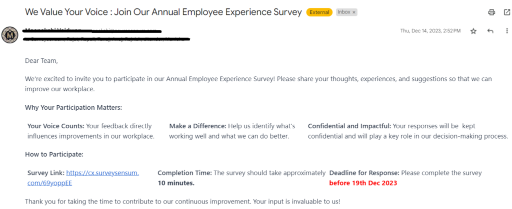 12 Survey Email Template For A Personalized Touch