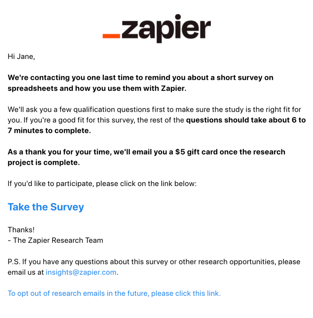 12 Survey Email Template For A Personalized Touch